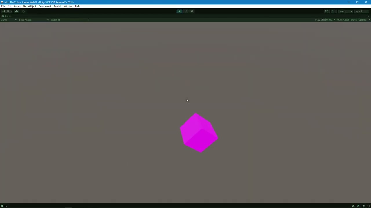 Unity 3d Learn: Unit 2 Mod The Cube