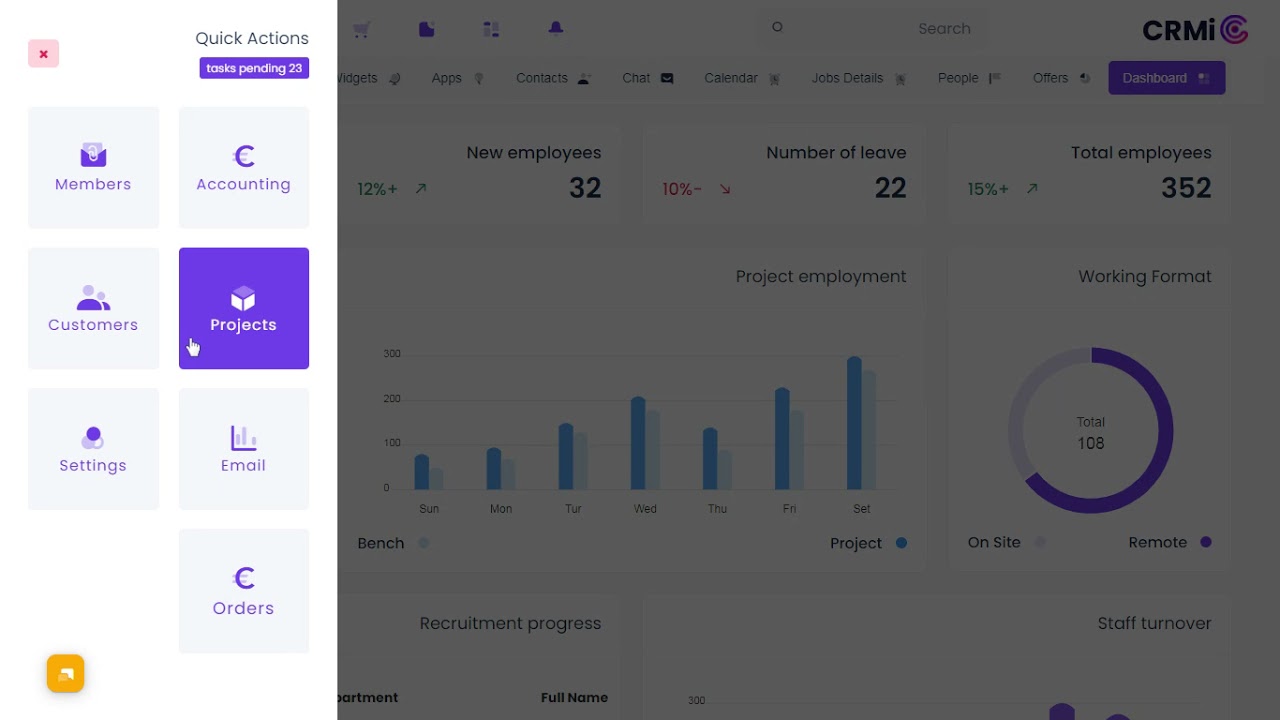 HRM Admin Dashboard UI Kit Template Bootstrap with RTL Light Theme