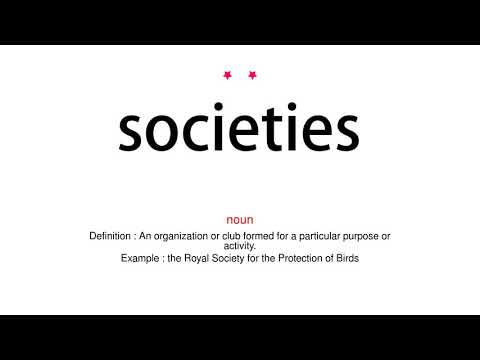 How to pronounce societies - Vocab Today