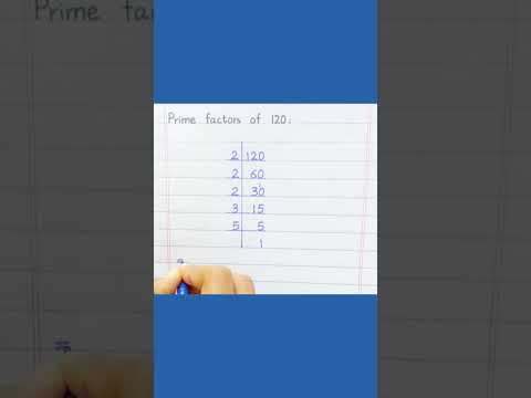 Prime factors of 120 #shorts