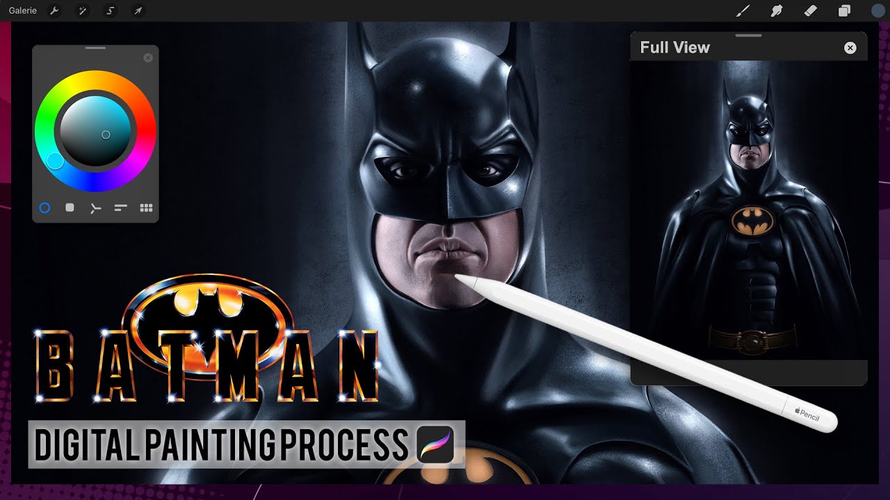 BATMAN Returns | Digital Painting Process Procreate Timelapse | DC Comics