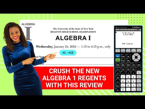 NEW Algebra 1 Regents Review: Jan 2024 Calculator Strategies (#1 - #12)