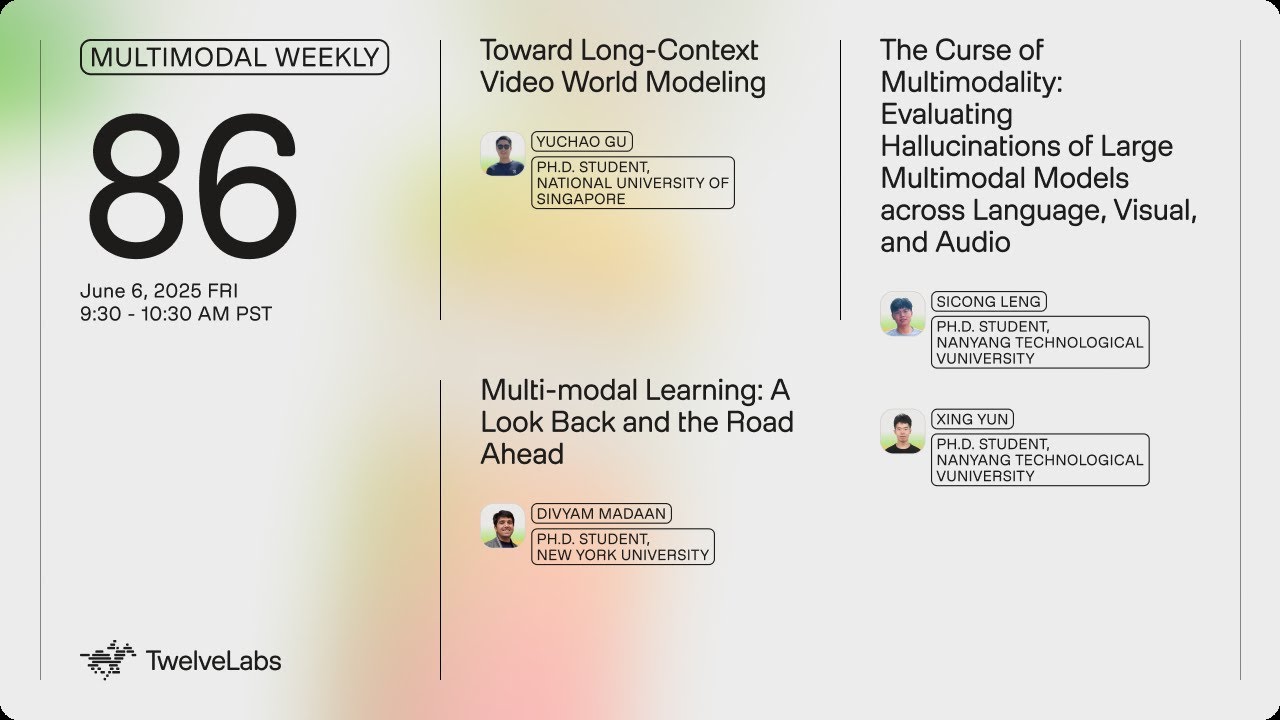 Video World Modeling, Multimodal Learning, and The Curse of Multimodality | Multimodal Weekly 86