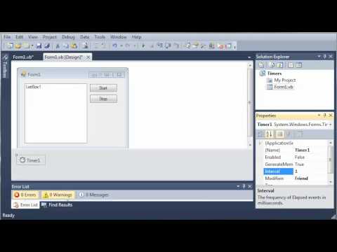 Visual Basic Tutorial - 138 - Timers Video Lecture - Mastering Visual Basic - Web Development