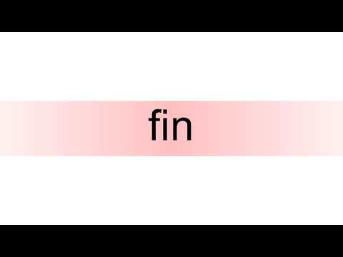 How to pronounce fin