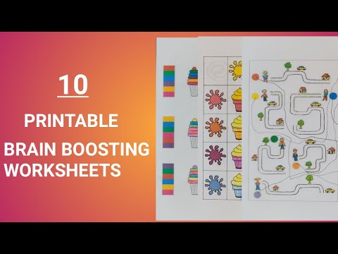 Brain Boosting worksheets/Printable worksheets for kids/ 10 fun Brain Boosting Activities.
