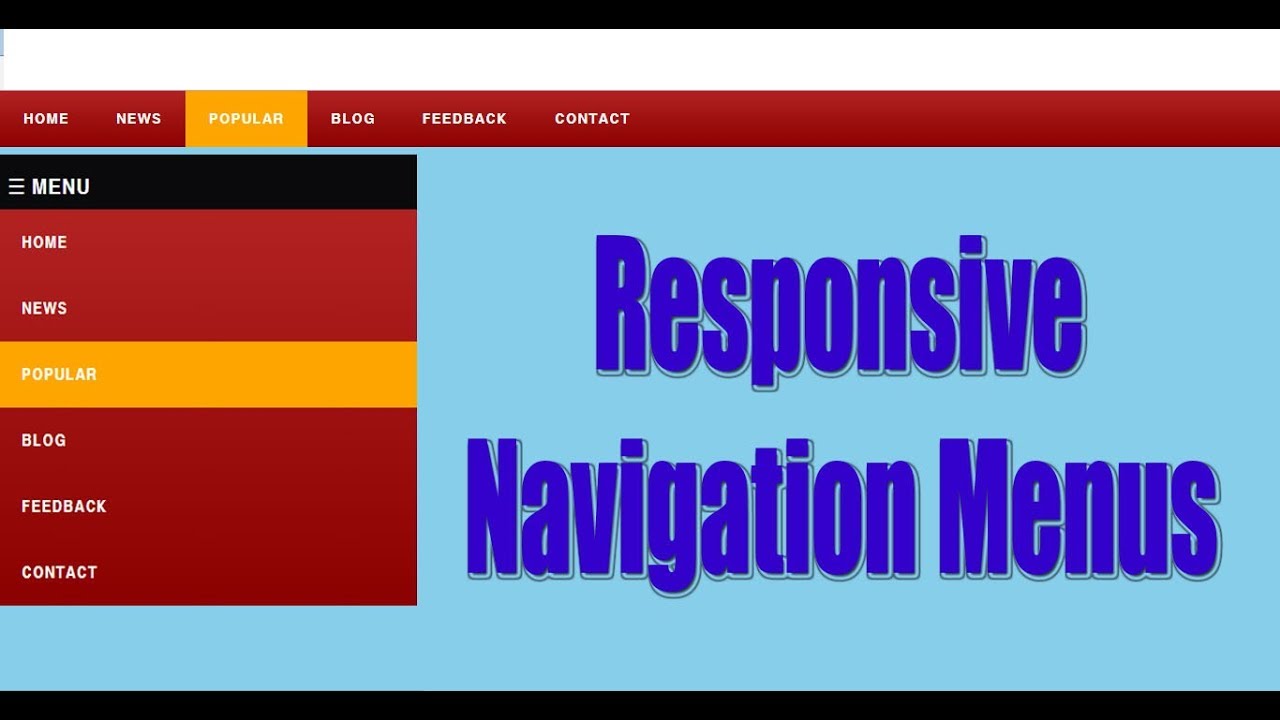 Responsive navigation menus with jquery