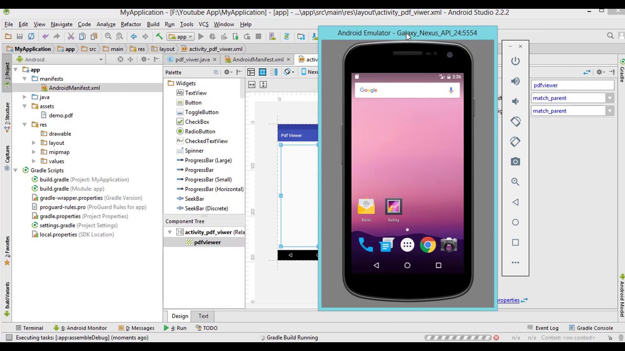 How to create PDF Viewer - Android Studio
