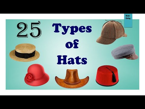 25 Different Types of Hats | Stylish Hats with Pictures | Hat Vocabulary |Hats Names - Kids Entry