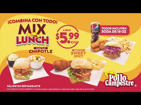 ¡Mix Lunch de Pollo Campestre! Combínalos como quieras.