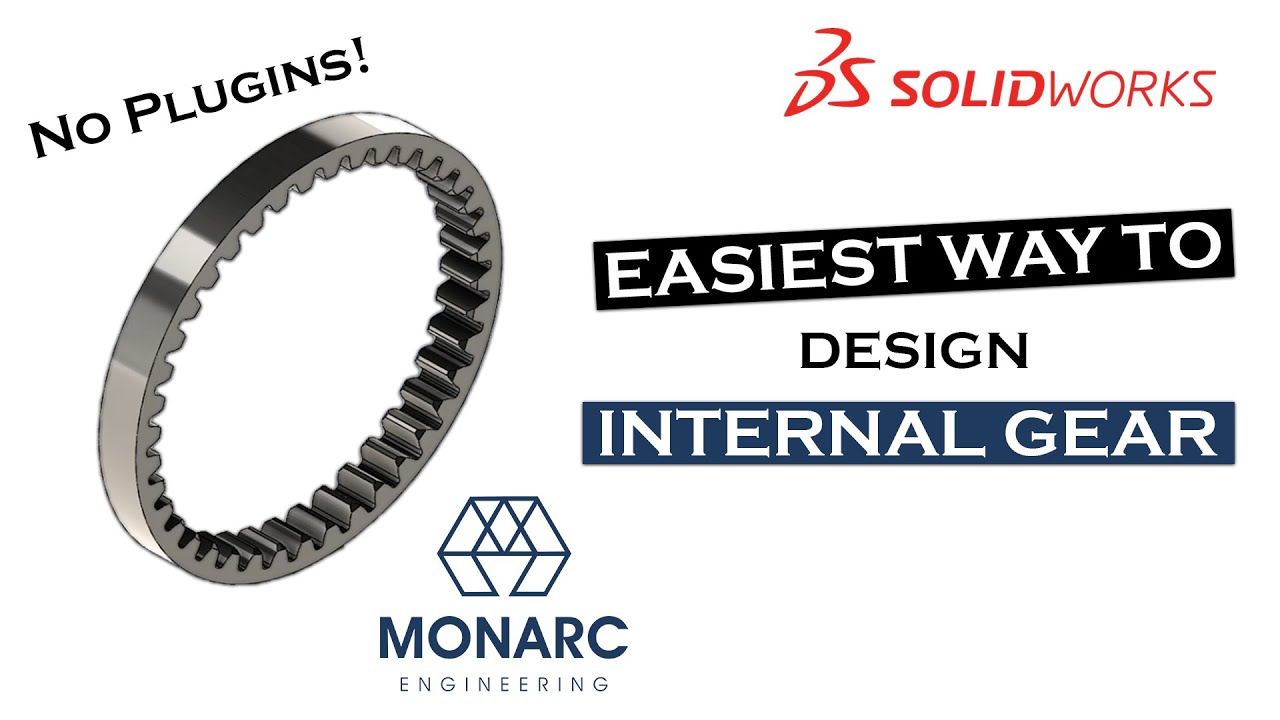 Easiest Way to Design Internal Gears in SolidWorks (No Plugins!)