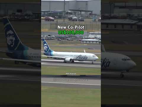 How much money Alaska Airlines pilots make #aviation #pilot #alaskaairlines #aviationshorts