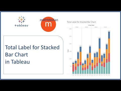 Tableau Total Label for Stacked Bar Chart | Видео
