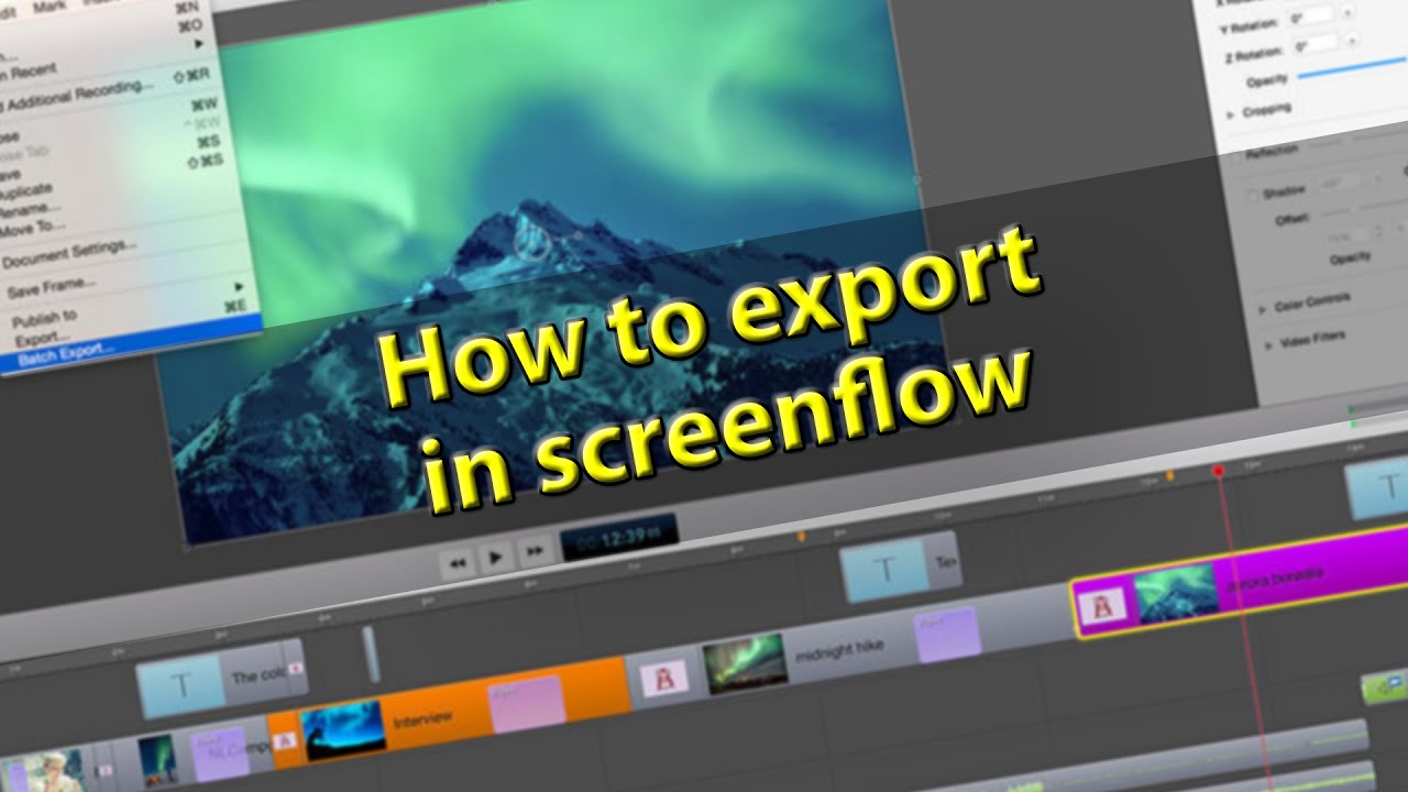 Screenflow 5 Tutorial - How to export in screenflow