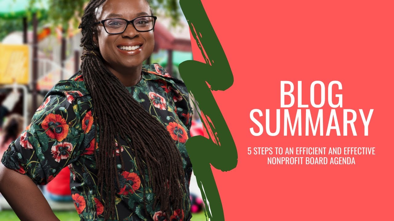 5 Steps to an Efficient and Effective Nonprofit Board Agenda