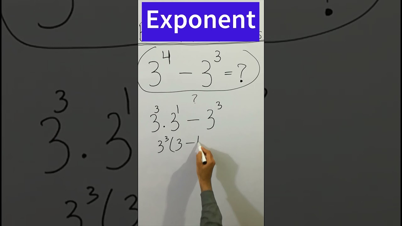 Exponent power math with 3 #maths #shorts