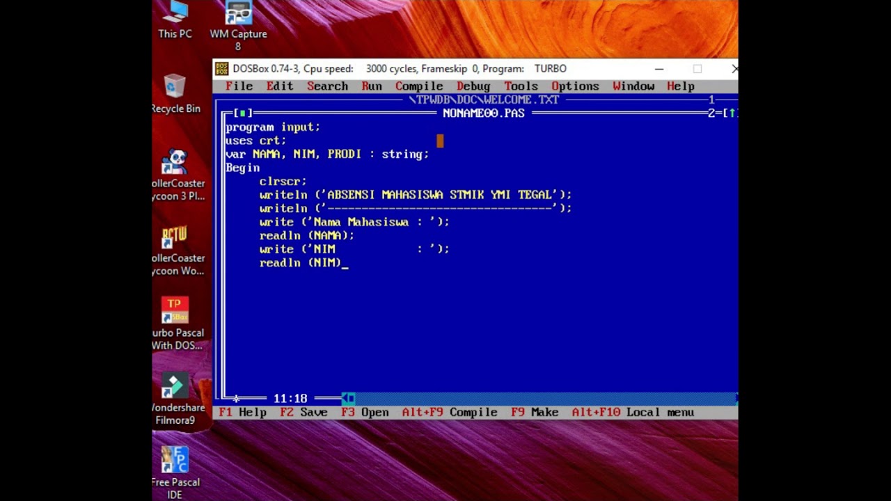Program input output pascal