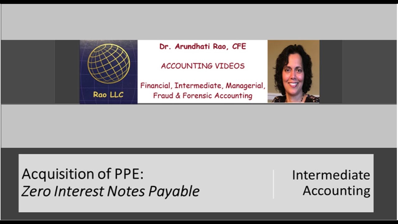 Acquisition of PPE - Zero Interest Notes Payable
