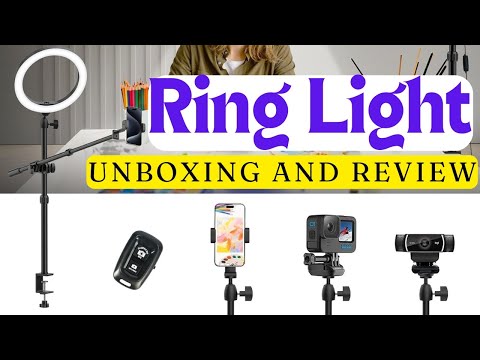 LUXSURE Ring Light with Stand and Phone Holder Unboxing