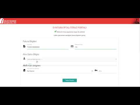 GİB Portal üzerinden E Fatura İptali