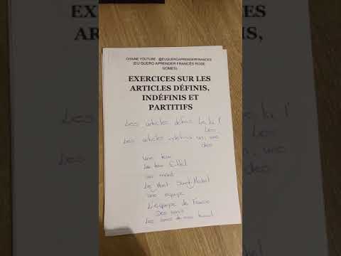 Exercices de français : les articles partitifs, définis et indéfinis live 95