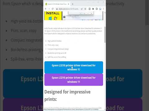 Epson L3210 Printer Driver download