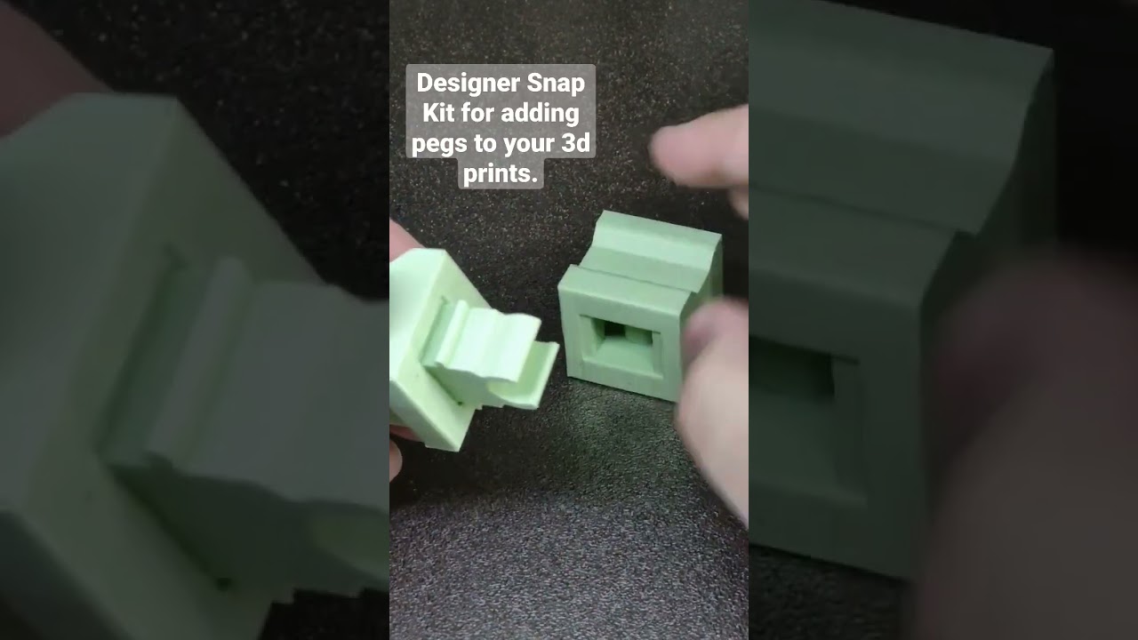 Designer Snap Kit for adding pegs to your 3d printed projects. available in my Patreon or etsy.