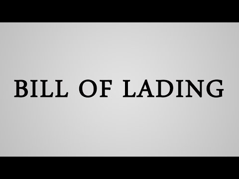 Bill Of Lading meaning and types