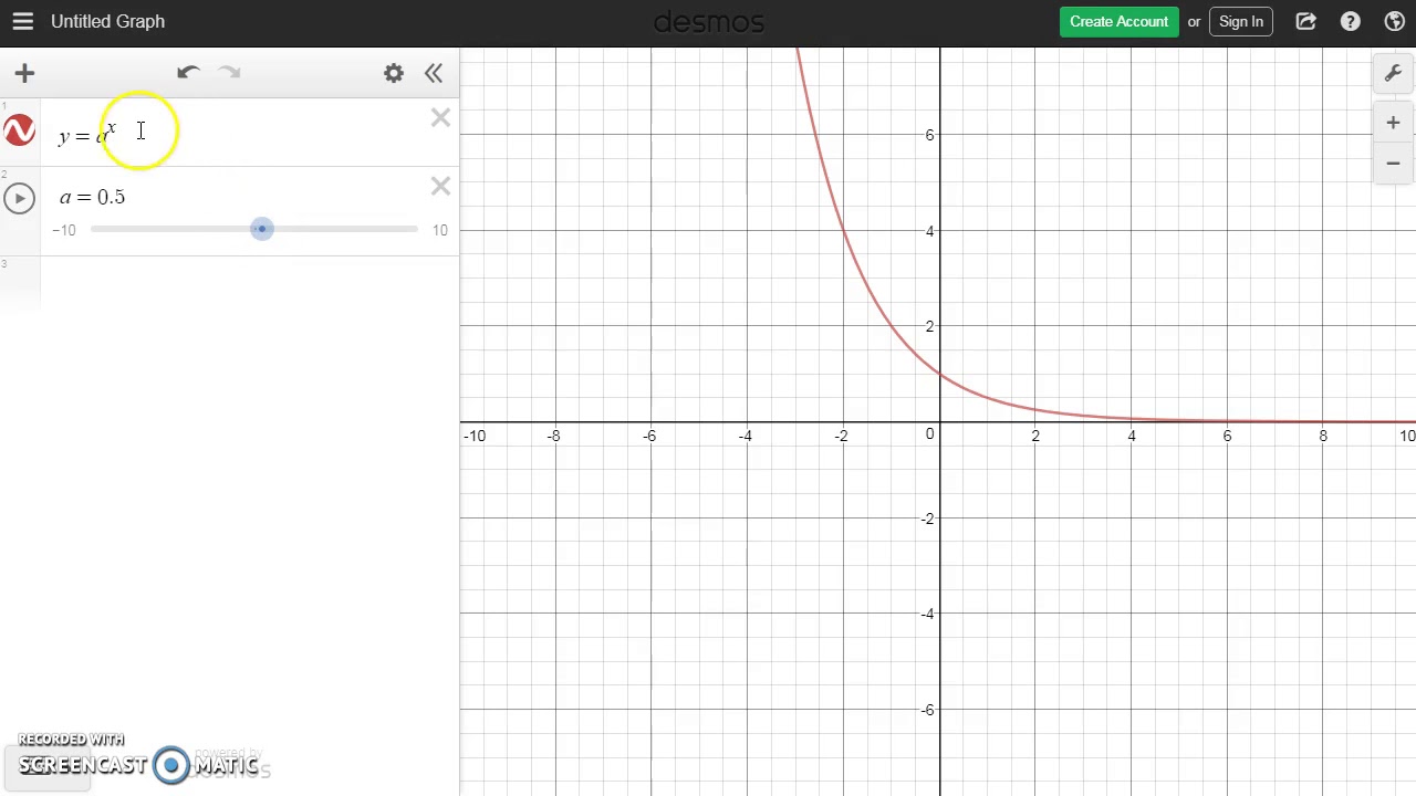 Exponential Transformations with Desmos (MATH 095)