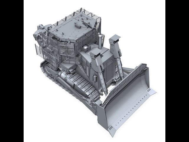 Israeli Armored D9R Bulldozer 3D Model - FlatPyramid