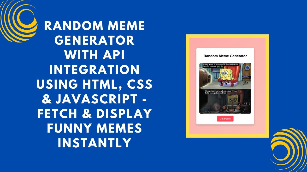 Random Meme Generator with HTML, CSS, and JavaScript | Step-by-Step Guide 😂✨