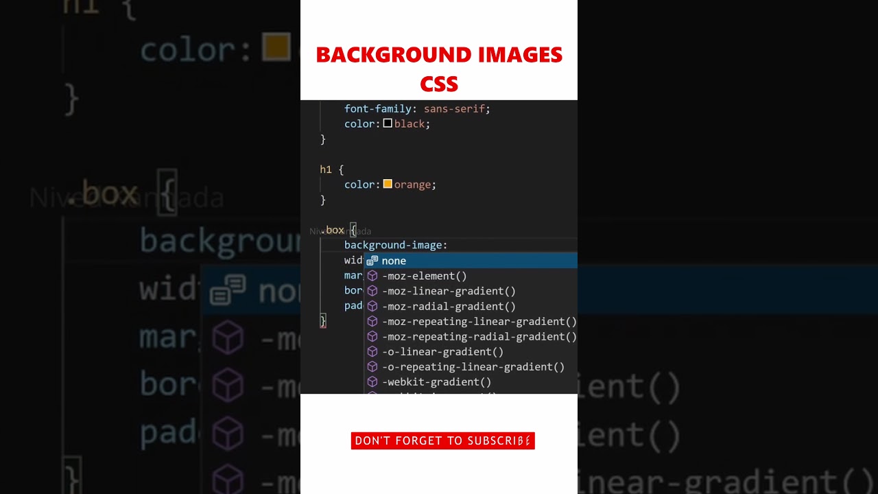 Add Background images in CSS quick tutorial #shorts