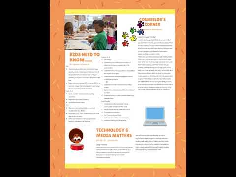 Orange and Yellow Preschool Newsletter 1
