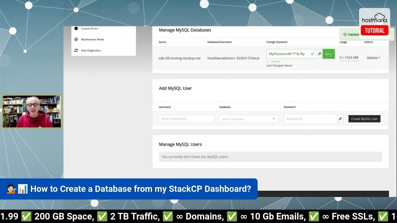 How to Create a Database from your StackCP Dashboard