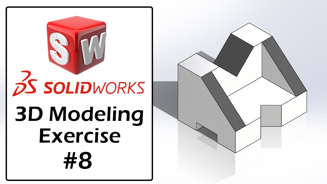 SolidWorks Tutorial For Beginners | Part Modeling Exercise - 08