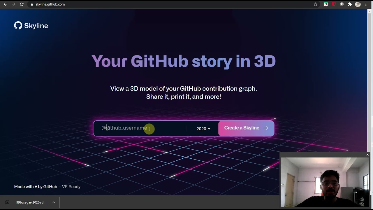 Github Story in 3D mode
