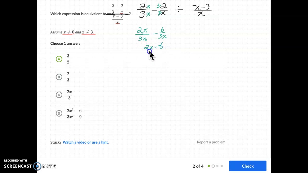 John works a nested fraction problem.