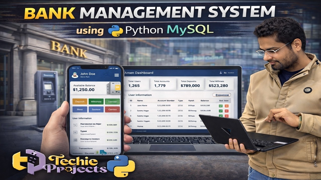 Bank Management System using Python and MySQL | Python Project using Tkinter with MySQL Database