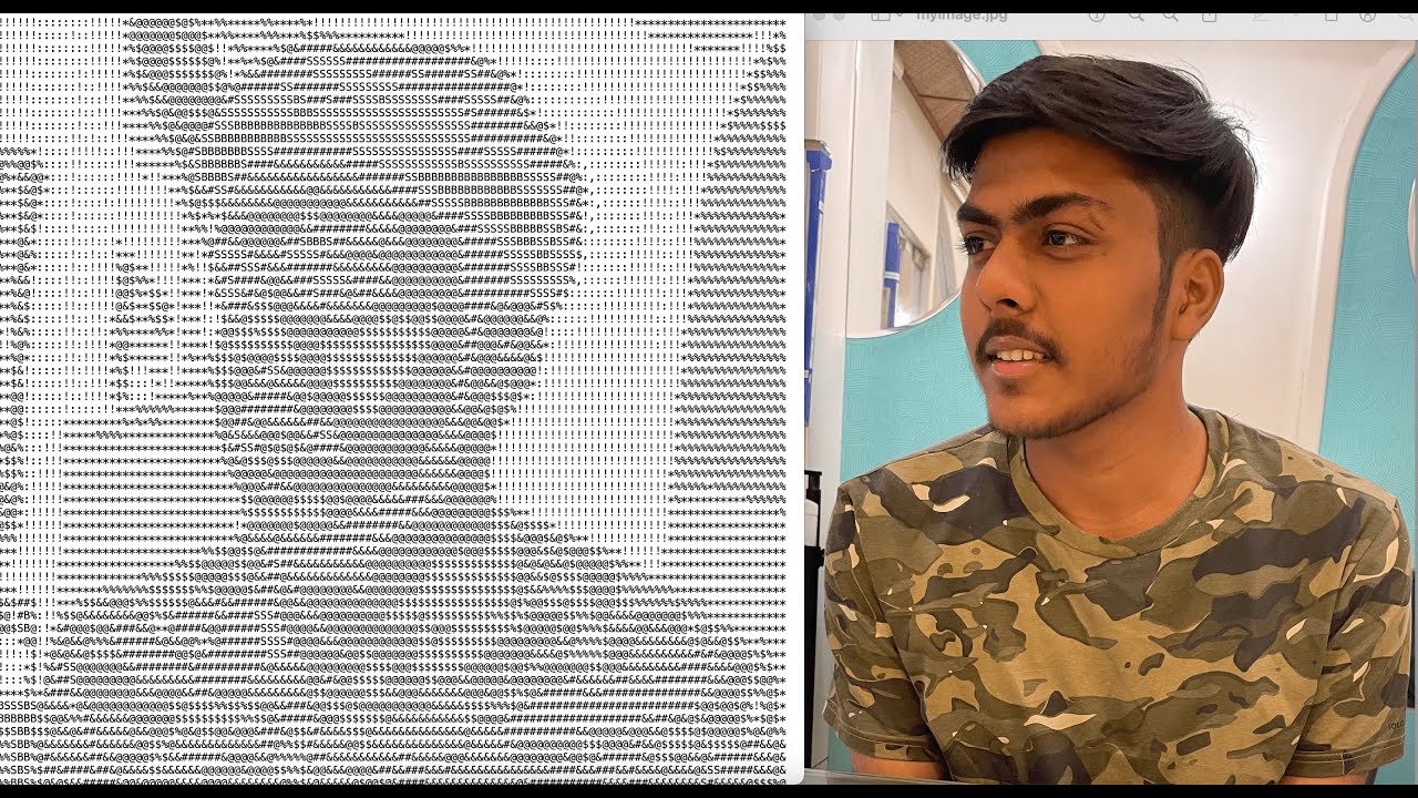Convert any image to ASCII characters using python | Python | Pillow | Image Parsing