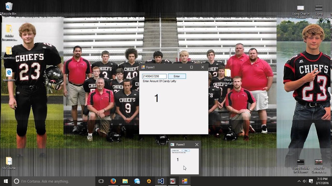 Going Over Integers In Visual Basic