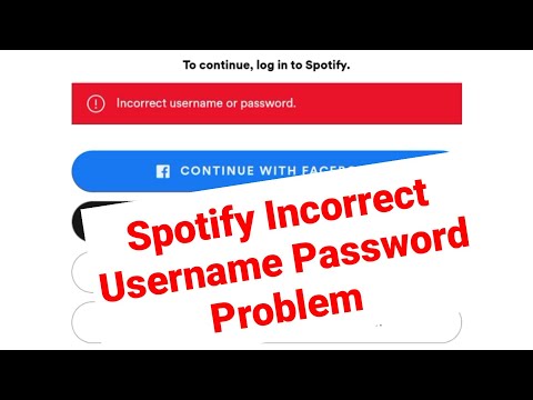 Spotify Forgot Password & Email Username & Password incorrect Problem Solve | Recover Password