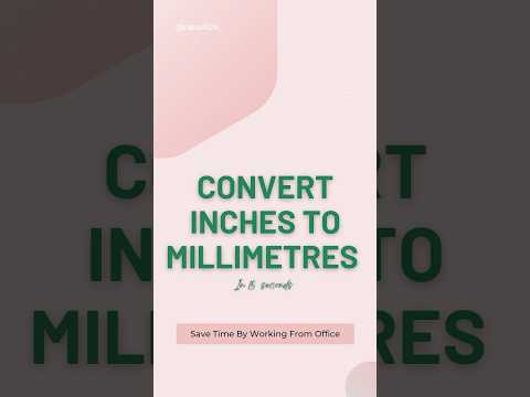 Convert Inches to Millimetres in Excel || Excel Tutorials #excel #trendingshorts #ytshorts
