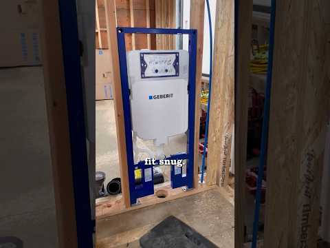 Wall mount toilet install #plumbing101 #homeimprovement #bluecollar #toiletinstall #toilet