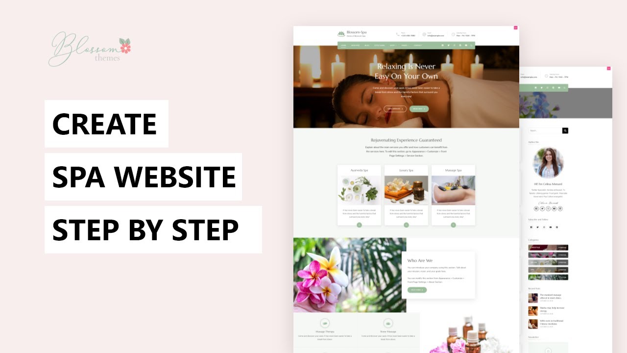 How to Create a Spa and Salon Website in 2024 | Blossom Spa WordPress Theme