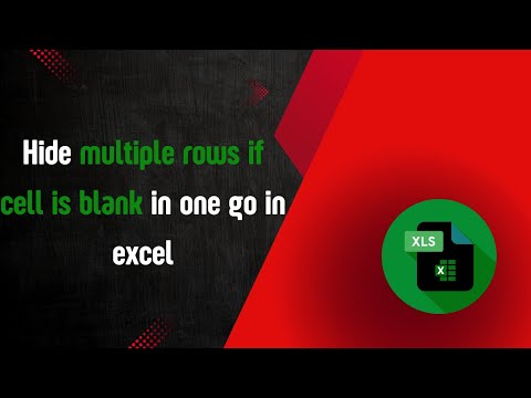How to hide rows if cell is blank in Excel? one go #OnlyExcelTricks #ExcelShorts
