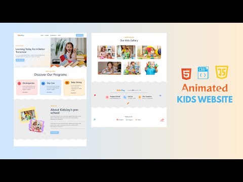 🔥 How to create an Animated KidsPlay Website with HTML Tailwind CSS and AOS