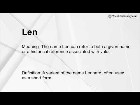 Len Meaning