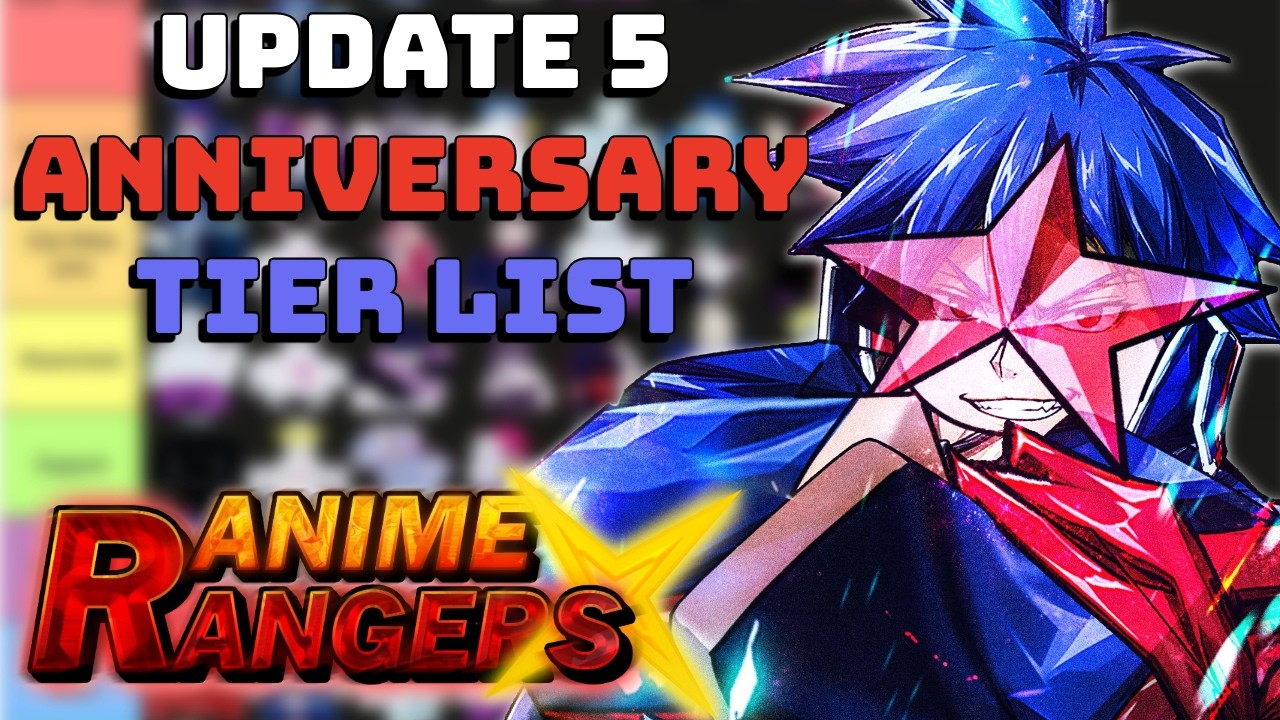 OFFICIAL BEST Update 5 Anniversary Tier List in Anime Re Rangers X!!! (Roblox)