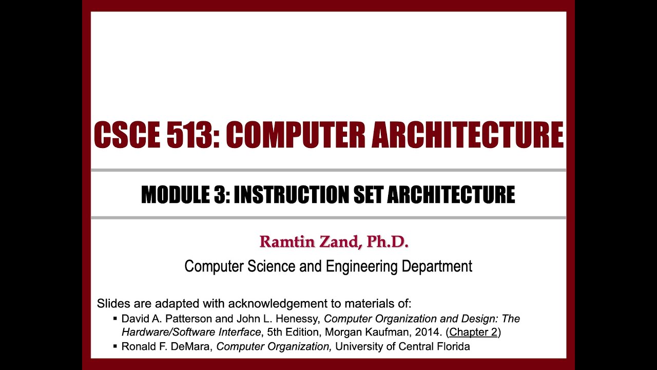 Lecture 4 - Instruction Set Architecture (Continue)