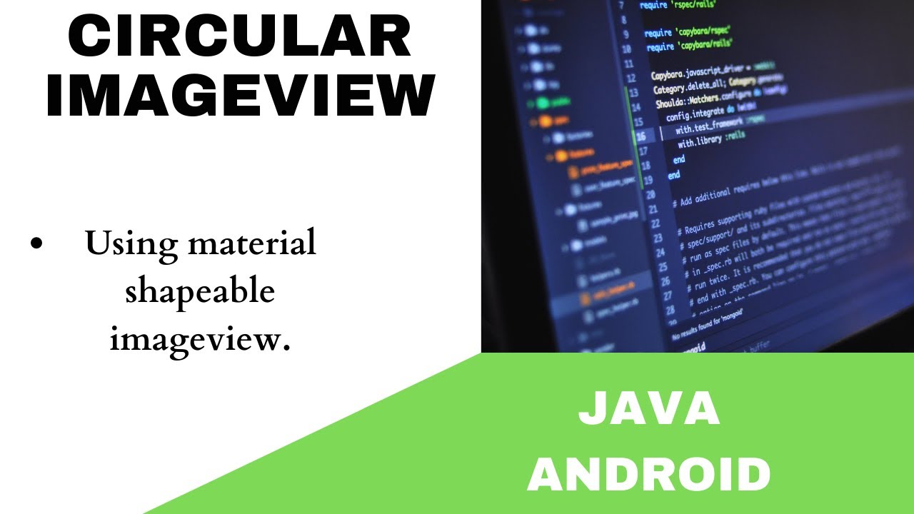 ANDROID - CIRCULAR IMAGEVIEW TUTORIAL IN JAVA | SHAPEABLE IMAGEVIEW